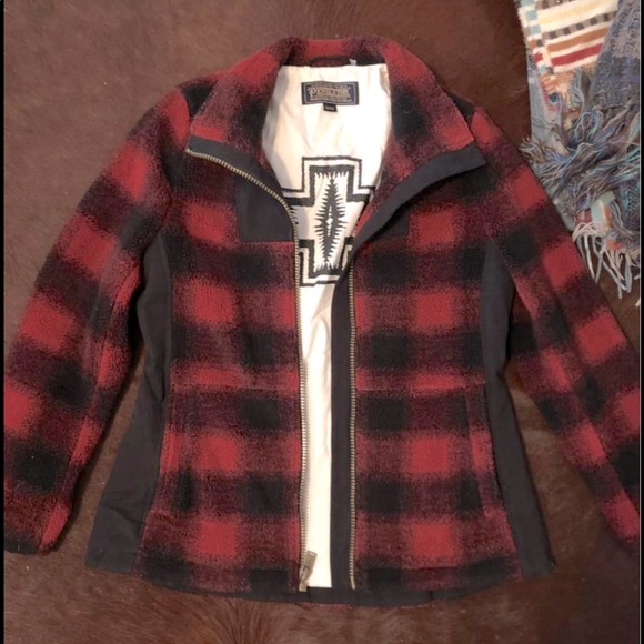 Pendleton | Jackets & Coats | Pendleton Buffalo Plaid Jacket Sz Medium ...